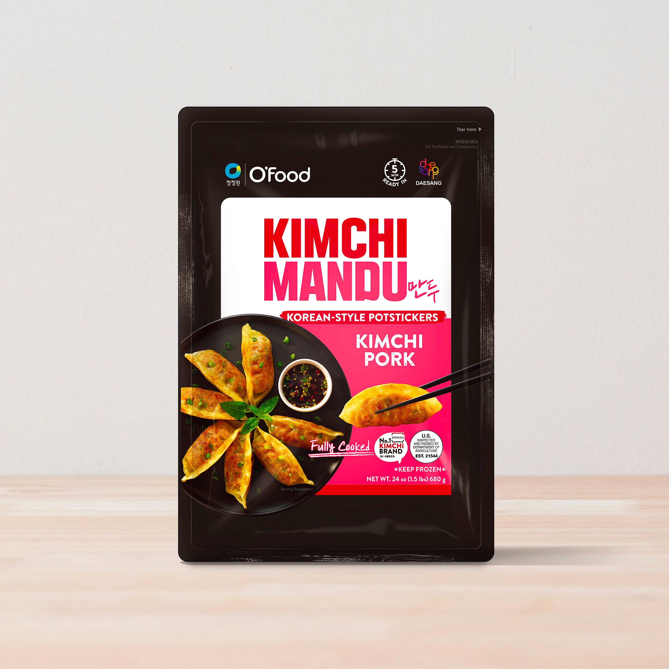 Kimchi Pork Dumpling 김치 돼지고기 만두 From 청정원 Ofood Usa